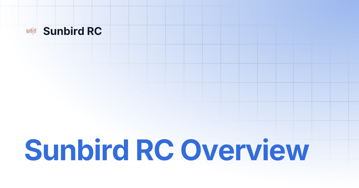 Sunbird RC Overview | Sunbird RC