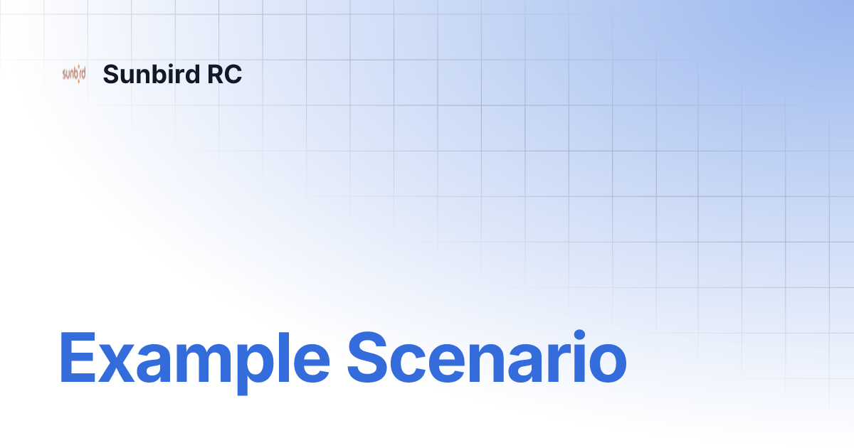 Example Scenario | Sunbird RC