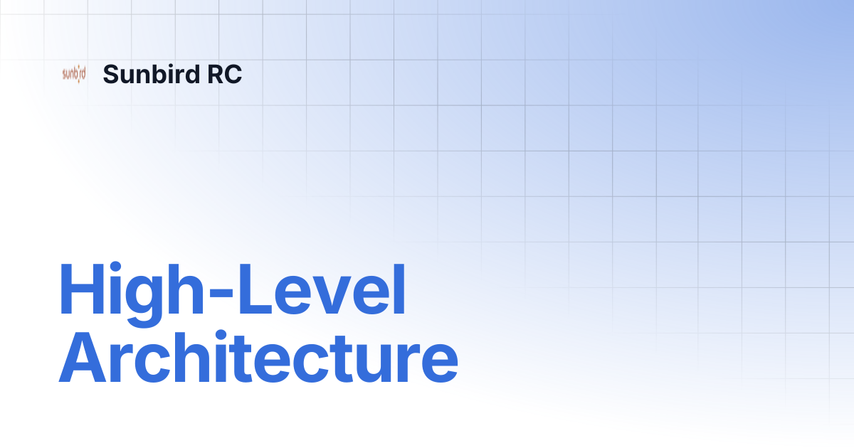 High-Level Architecture | Sunbird RC