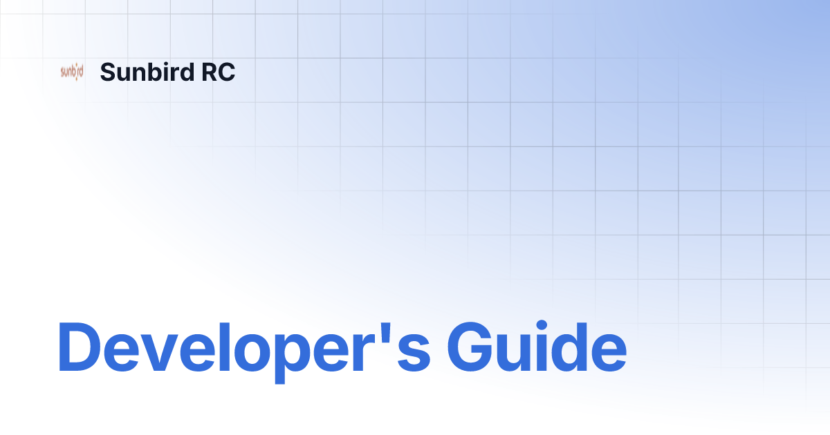 Developer's Guide | Sunbird RC