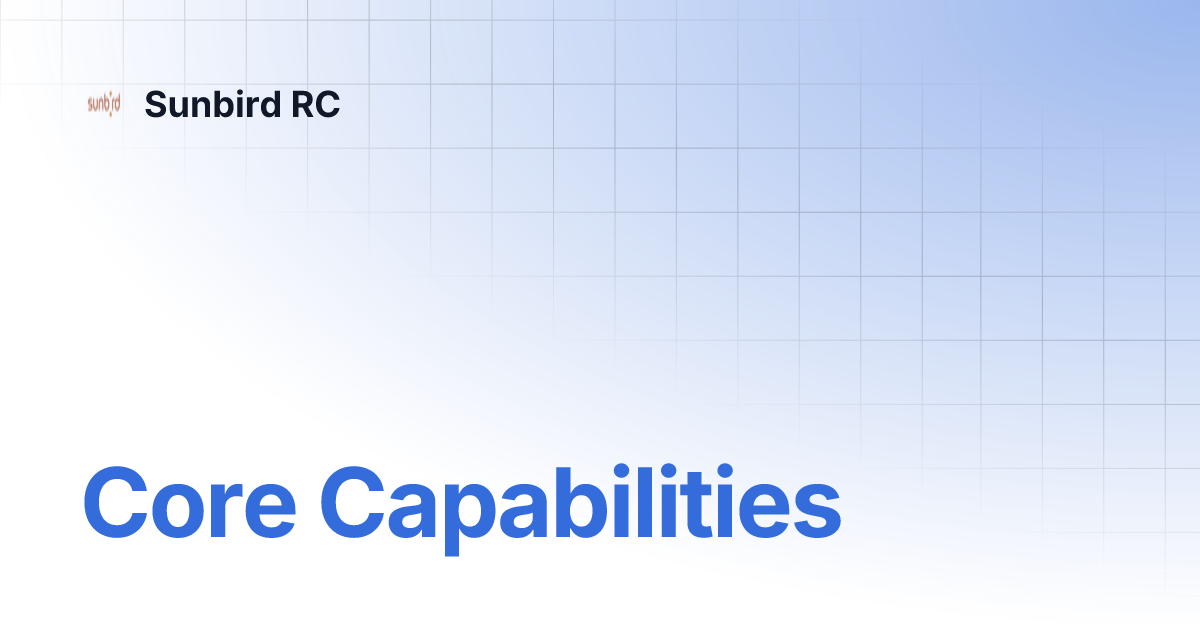 Core Capabilities | Sunbird RC